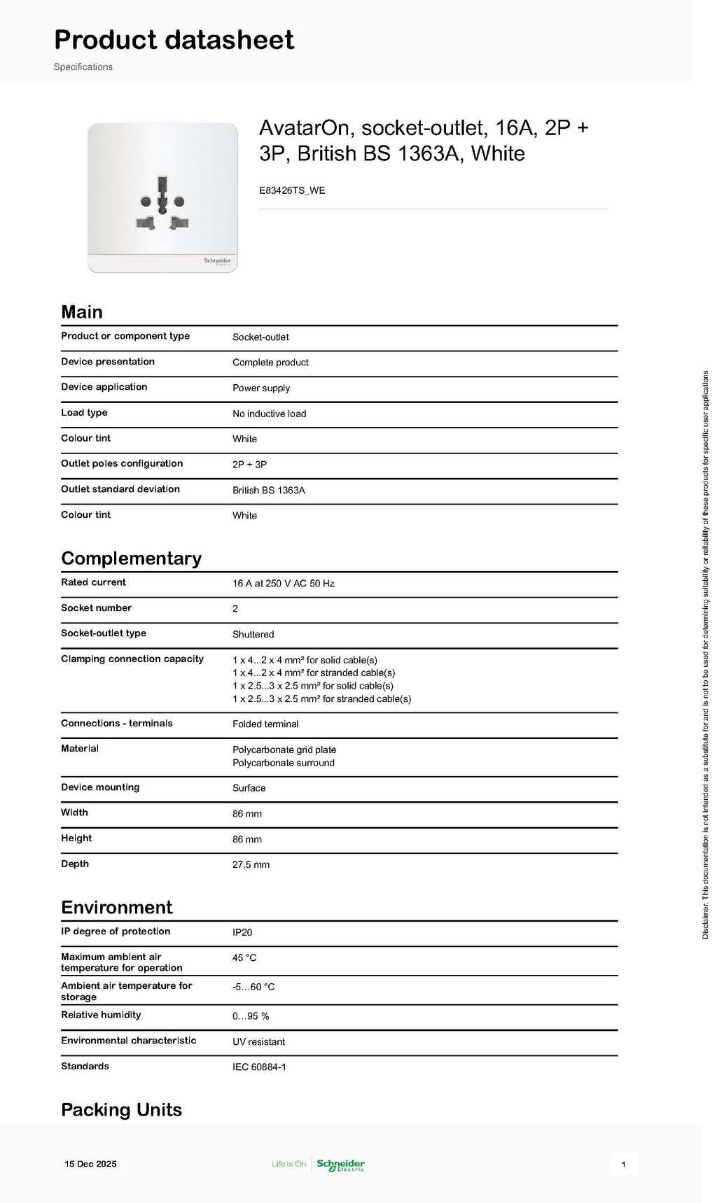 Schneider Electric Socket-Outlet 16A 2P+3P British BS 1363A รุ่น ...