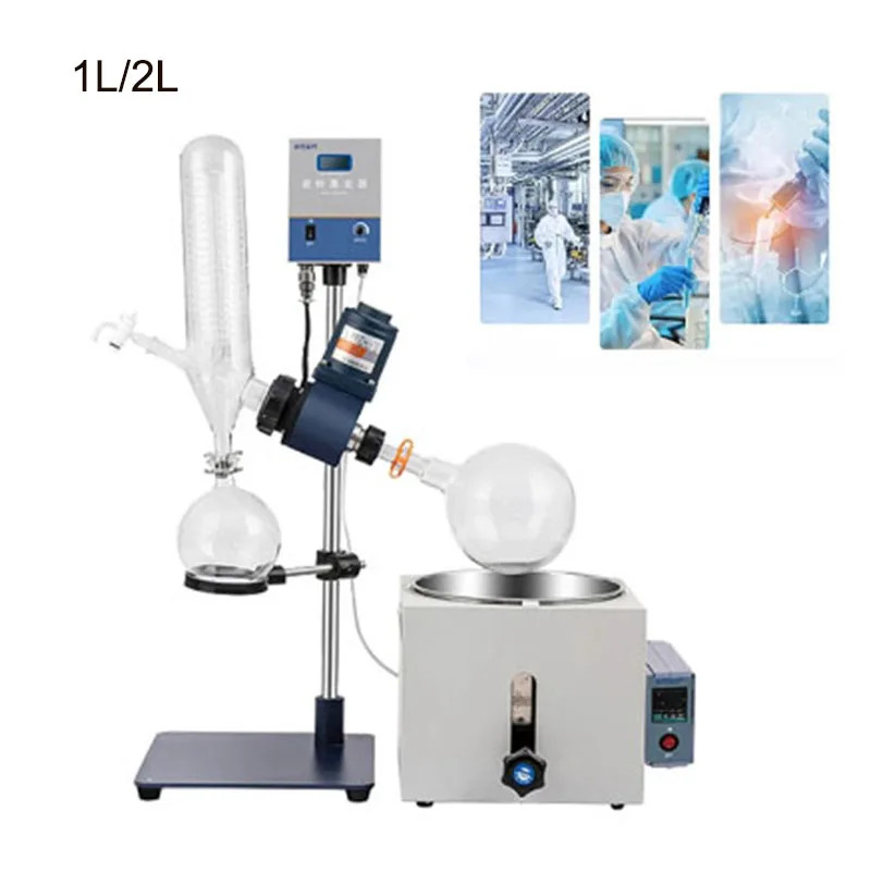 1L / 2L Manual Lifting 0 - 120 Rpm Professional Rotary Evaporator Set ...