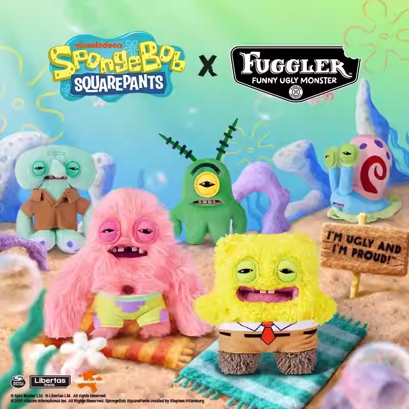 พวงกุญแจตุ๊กตาผ้ากำมะหยี่ ลาย SpongeBob SquarePants จาก Fuggler ...