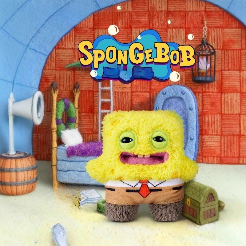 พวงกุญแจตุ๊กตาผ้ากำมะหยี่ ลาย SpongeBob SquarePants จาก Fuggler ...