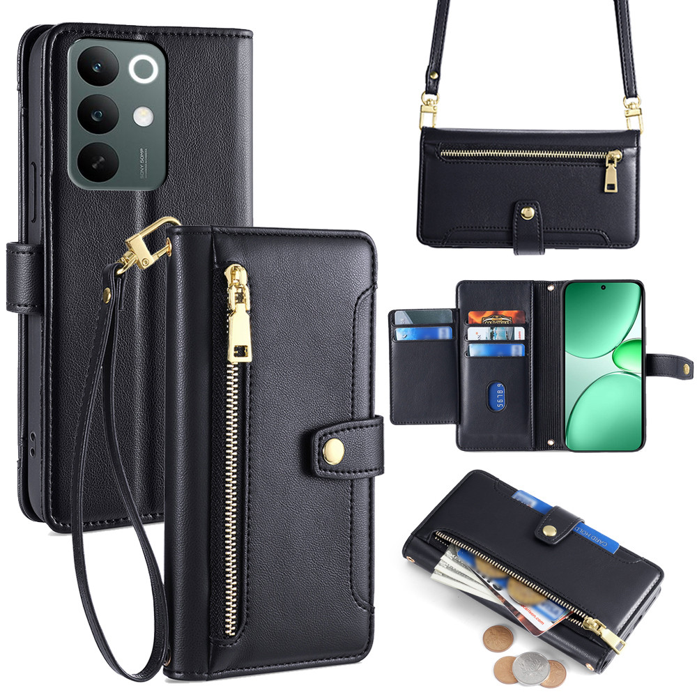 Realme C85 5G กระเป๋าสตางค์ซองหนัง Real me C 85 ฝาหลังแบบพลิกพร้อมสาย ...