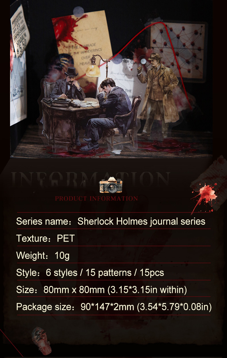 JIANWU Sherlock Holmes Journal Series Vintage ตัวละคร Suspense ...