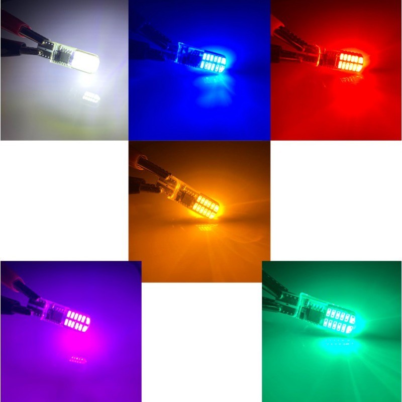 1pcs T10 W5W LED รถ park Light รถจักรยานยนต์ strobo light สัญญาณโคมไฟ ...