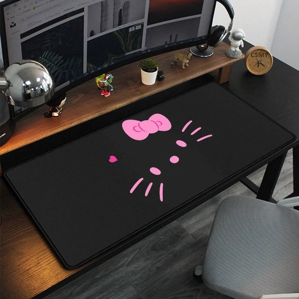 Sanrio การ์ตูนน่ารัก Hello Kitty RGB Pc Gamer คีย์บอร์ดแผ่นรองเมาส์ ...