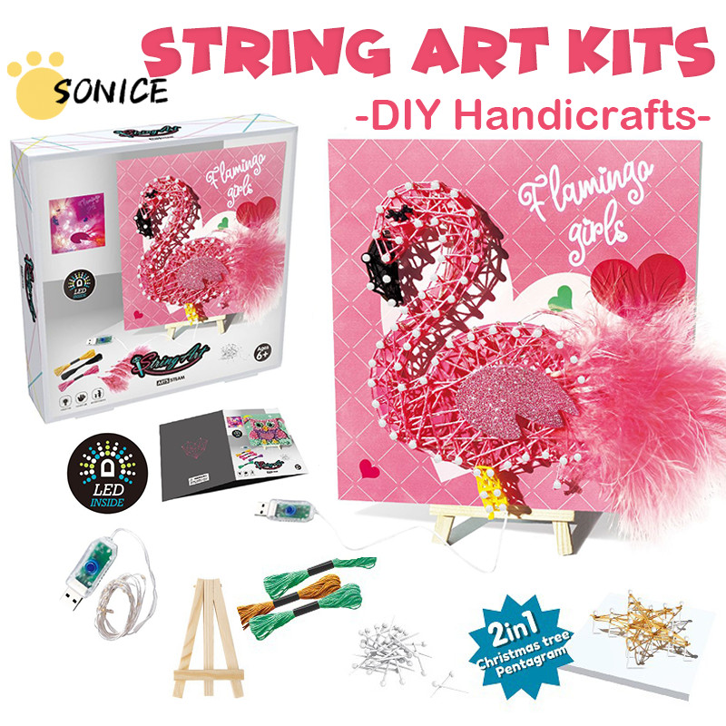 DIY String Art Kit Craft for Beginners Flamingo String Art Nail String ...