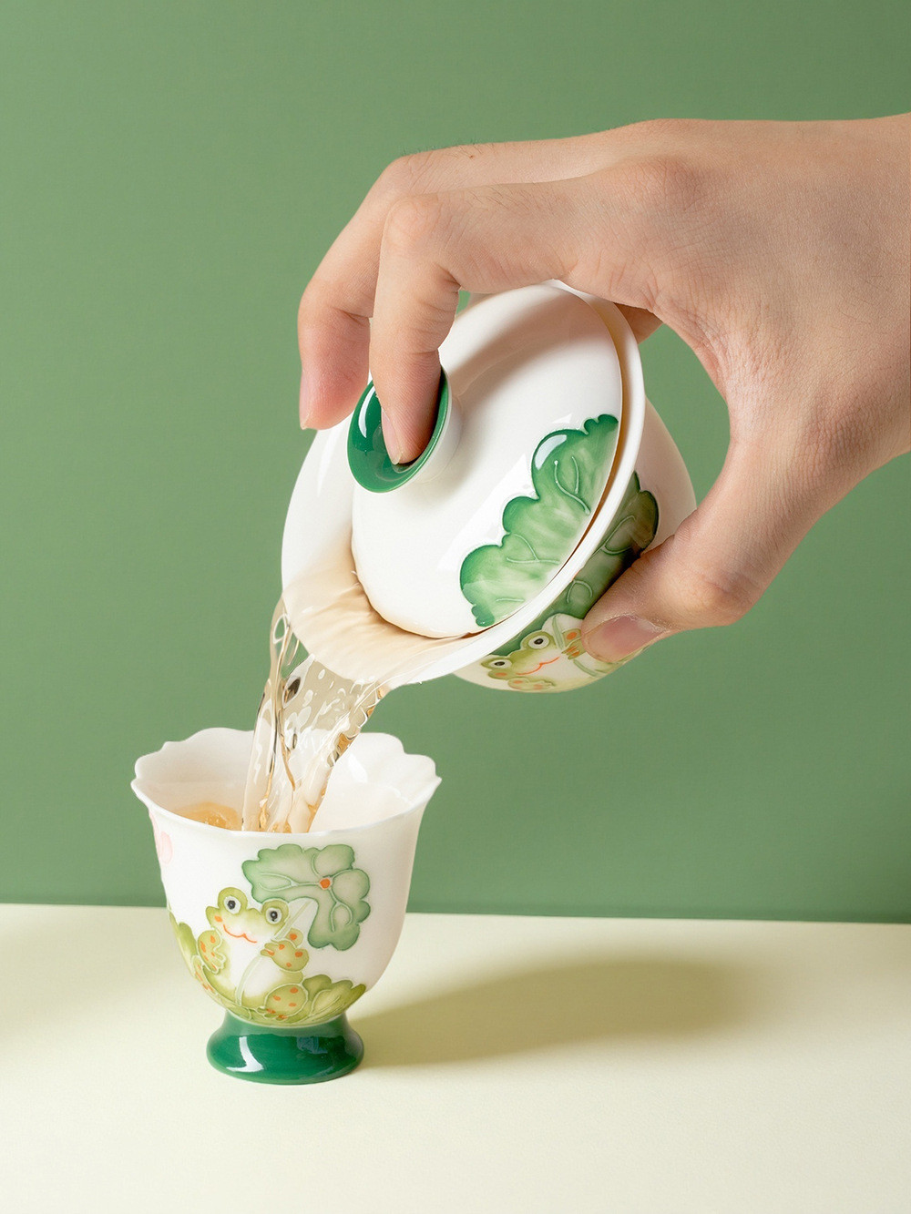 [Guanyun] Arita-yaki มือวาดสีฟ้าสีขาวน่ารักสูงดอกไม้ปาก Master ถ้วยครัวเรือนถ้วยชา Kung Fu ชุดชา ...