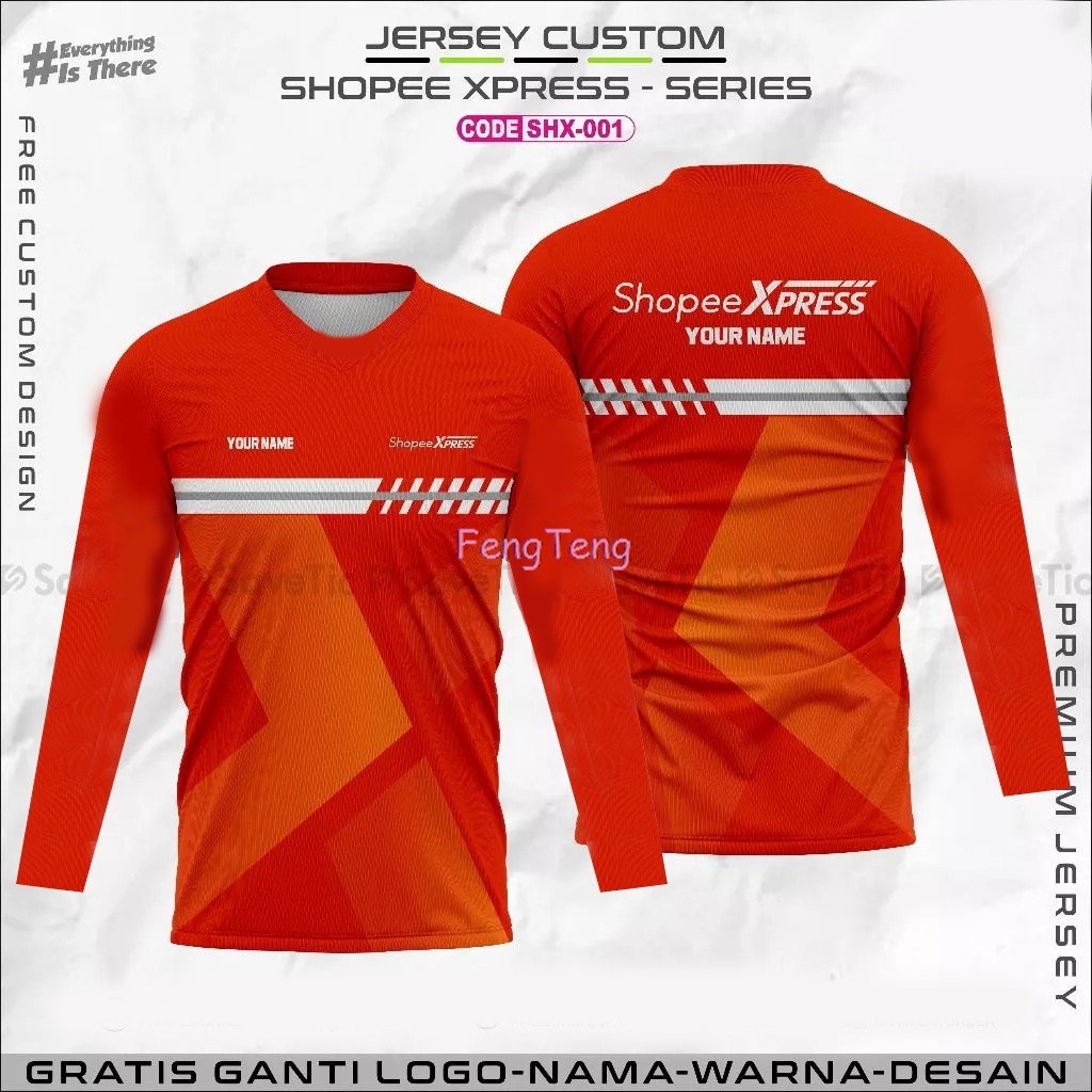 JERSEY PREMIUM SPX EXPRESS / การพิมพ์เต็ม / BAJU DRIVER KURIR PACKAGE ...