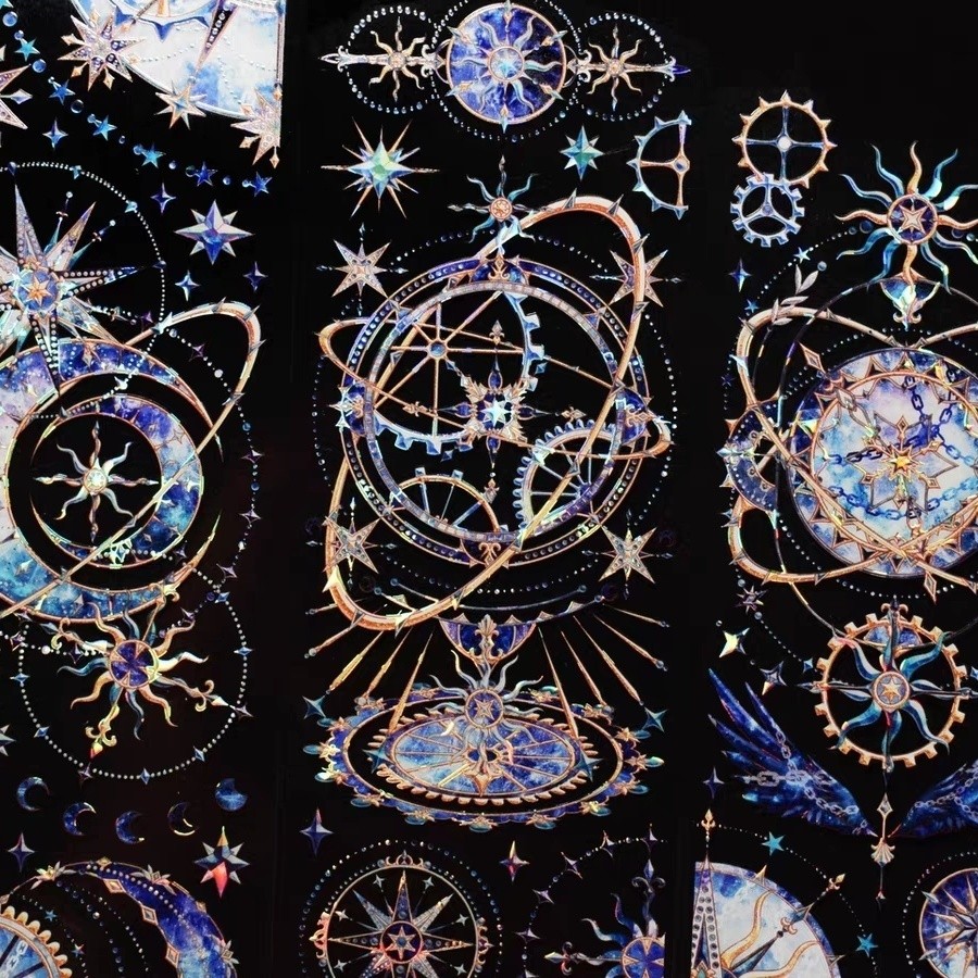 พร้อมสต็อกขายร้อน Azure Blue Starry Night Meet Light Original คู่มือเทป ...