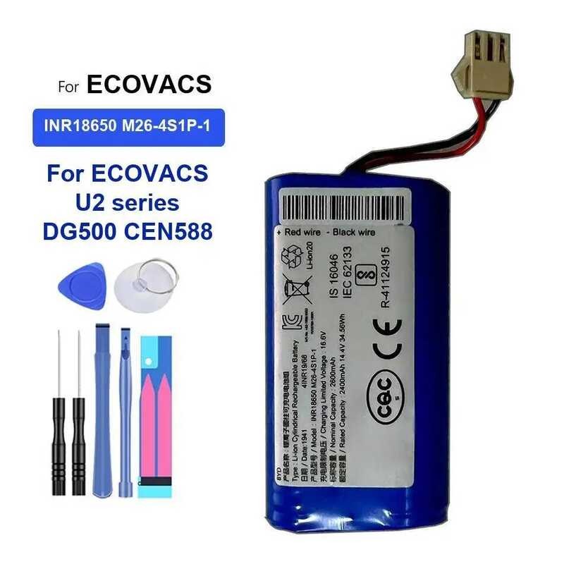 Battery INR18650 M26-4S1P-1 2600mAh For ECOVACS U2 series DG500 CEN588 ...