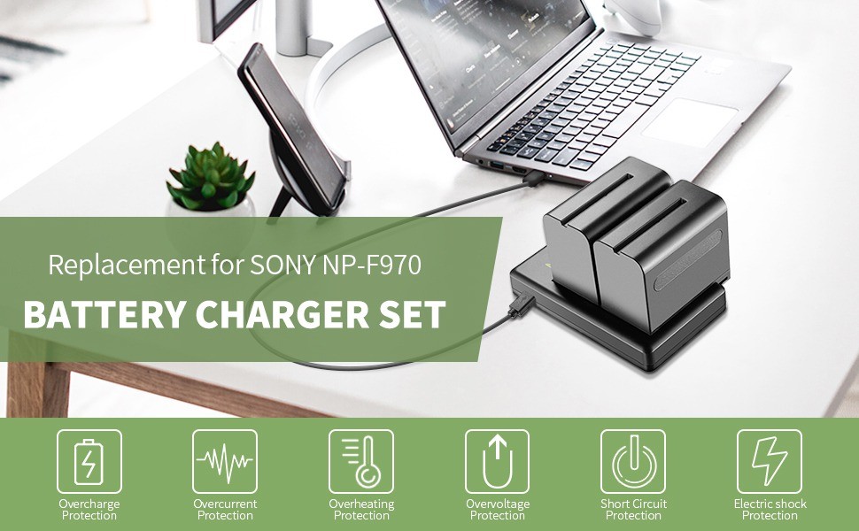 NEEWER แบตเตอรี่ NP-F970 Battery (6600mAh) / Dual Charger ที่ชาร์จคู่ ...