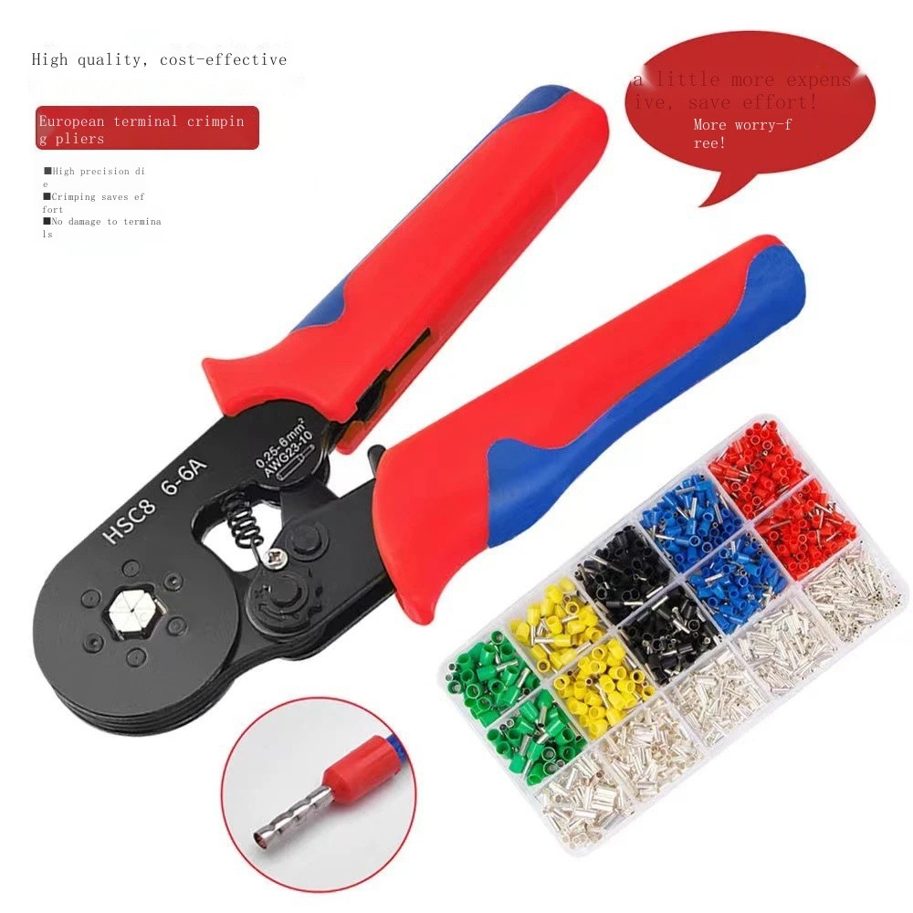 Tube-type Terminal CRIMPING คีม Cold-pressing Terminal คู่มือสายไฟคีม ...