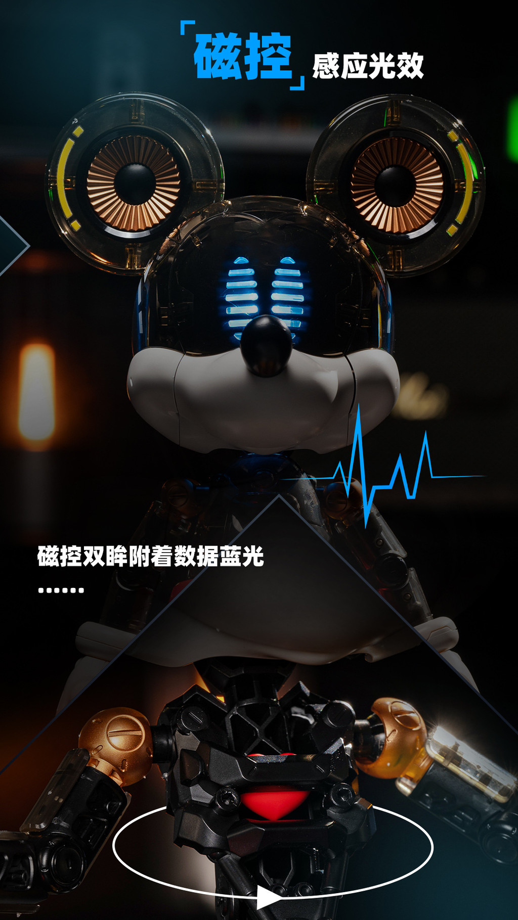 Official Disney Licensed Cyberpunk Mechanical Mickey Anime Peripheral ...