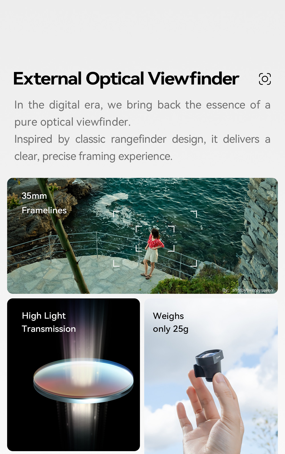 TTArtisan 35mm ช่องมองภาพแสง Universal Cold-Shoe Design น้ําหนักเบา ...