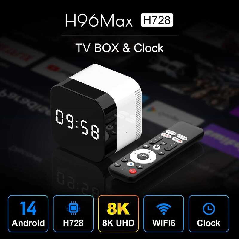 H96 MAX Android 14 กล่องสมาร์ททีวีallwinner H728 2Gb/16Gb 4G/128Gb ...