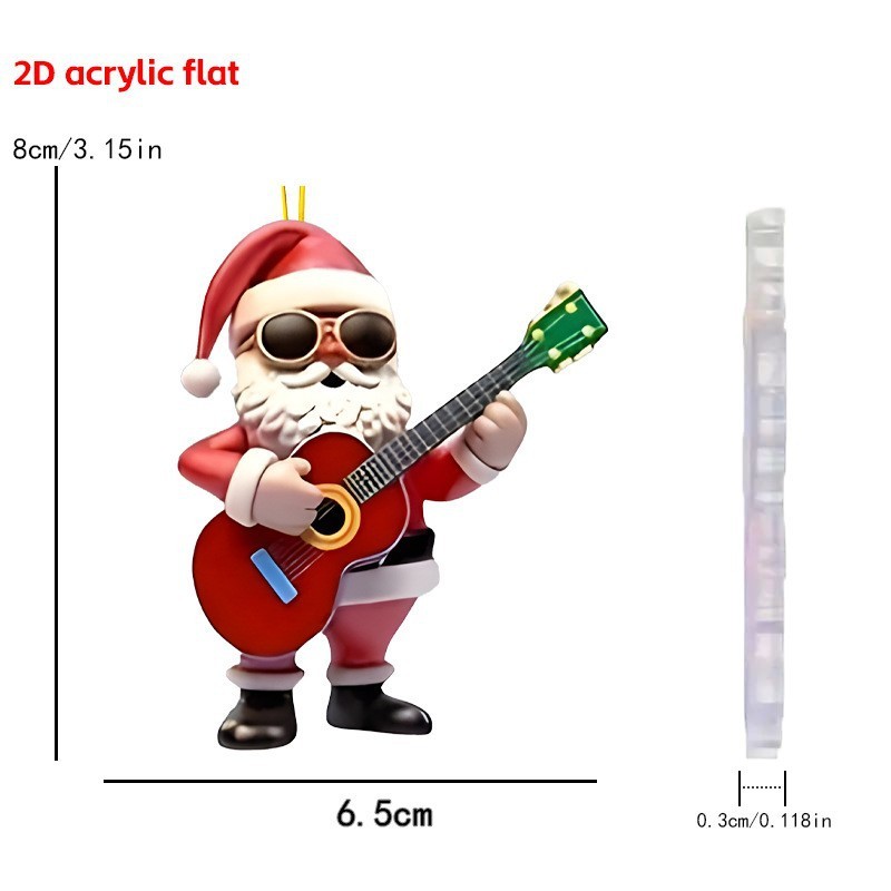 Santa Creative Claus Band รูปแบบจี้อะคริลิคสําหรับตกแต่งวันหยุดงานรื่น ...