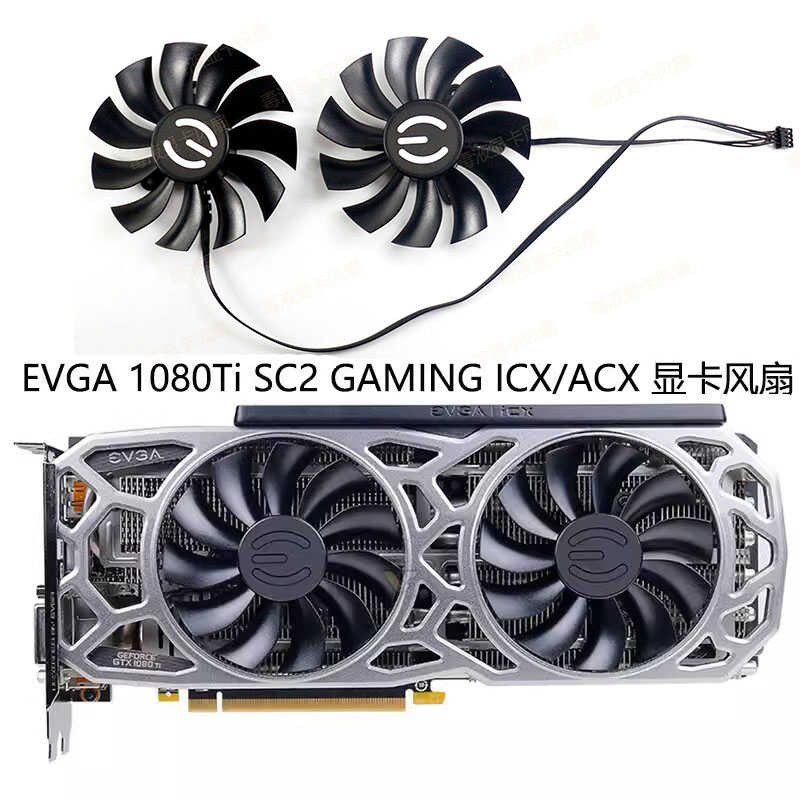 EVGA GTX 1080Ti SC2 GAMING ICX/ACX กราฟิกการ์ดพัดลมระบายความร้อน ...