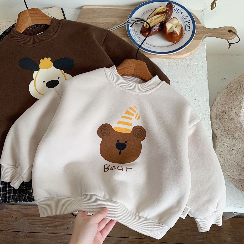 เสื้อกันหนาวเกาหลีสำหรับทั้งชายและหญิง พิมพ์ลายการ์ตูนแบบสวมหัว ออกแบบ ...