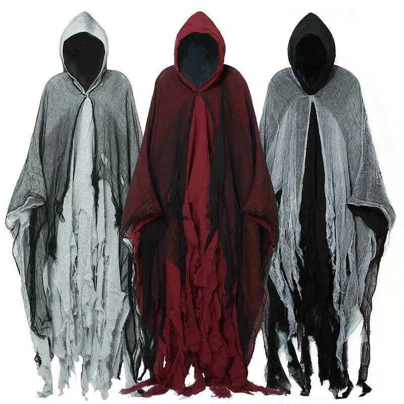 C Halloween Costume Horror Ghost Clothes Adult Zombie Cloak Wizard Robe ...