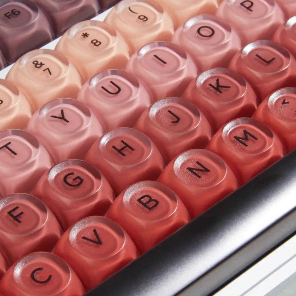 ลิปสติก Keycaps 132 คีย์ HOA โปรไฟล์ PC PBT Wooting Aula F75 RK100 ...