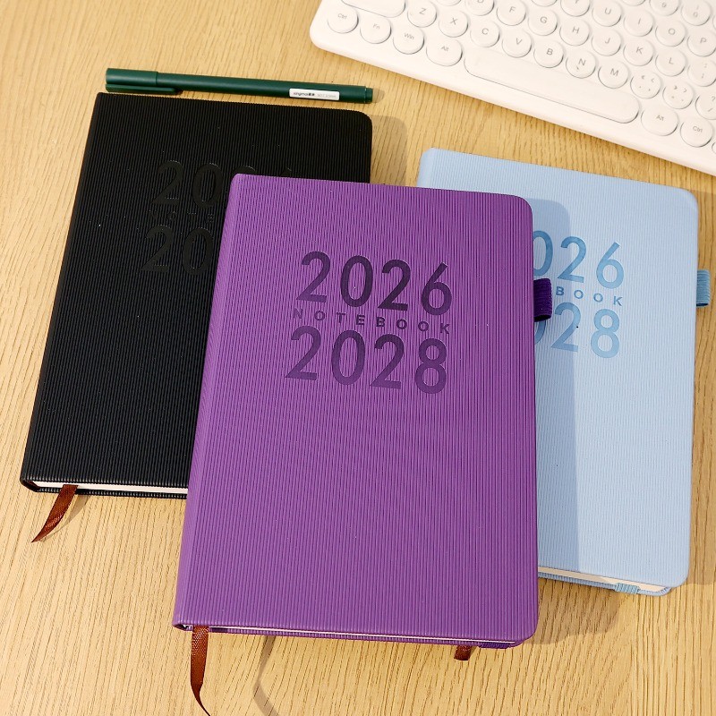 2026-2028 Planner Notebook ปกหนังเทียม, วางแผนรายเดือนรายปีวางแผนรายวัน ...