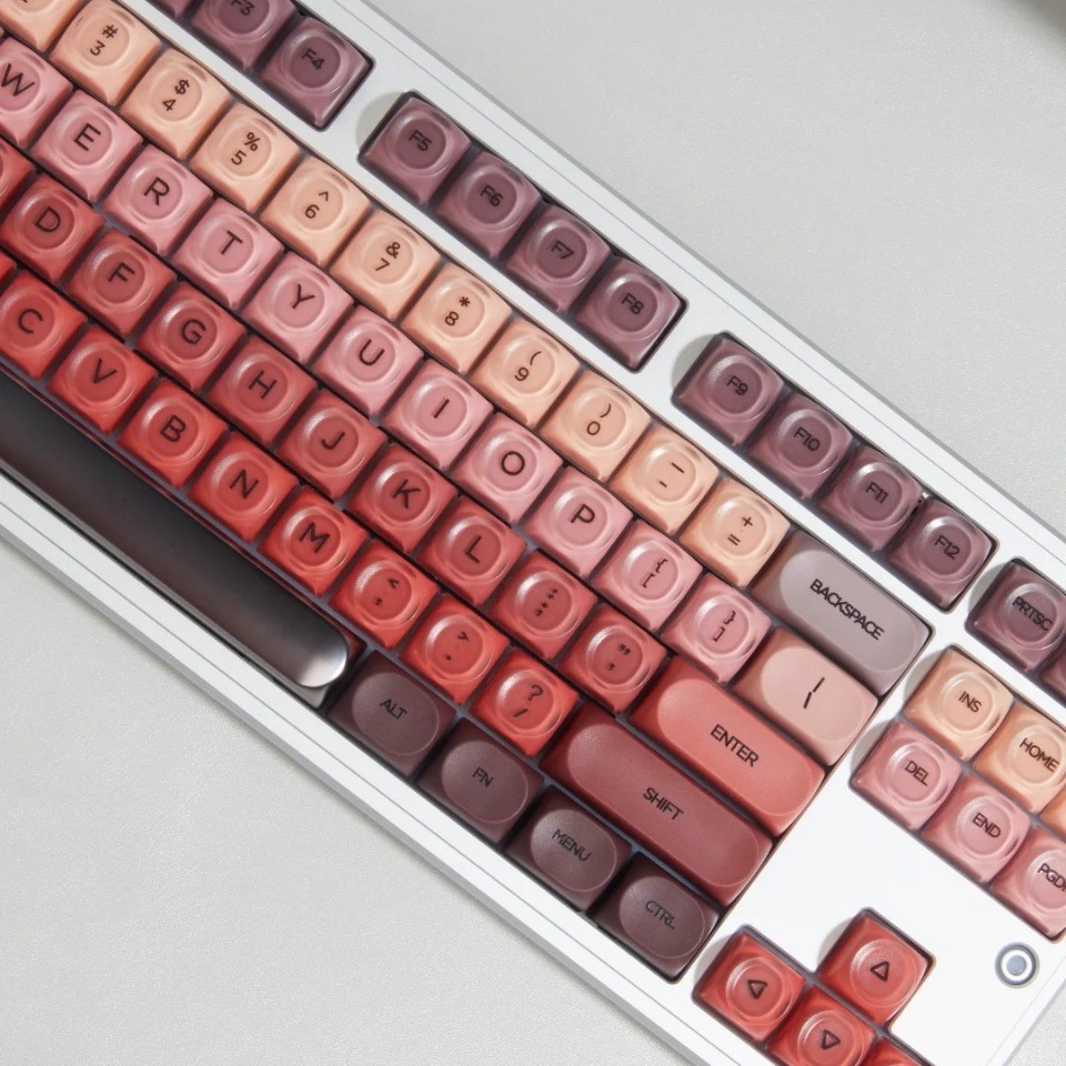 ลิปสติก Keycaps 132 คีย์ HOA โปรไฟล์ PC PBT Wooting Aula F75 RK100 ...