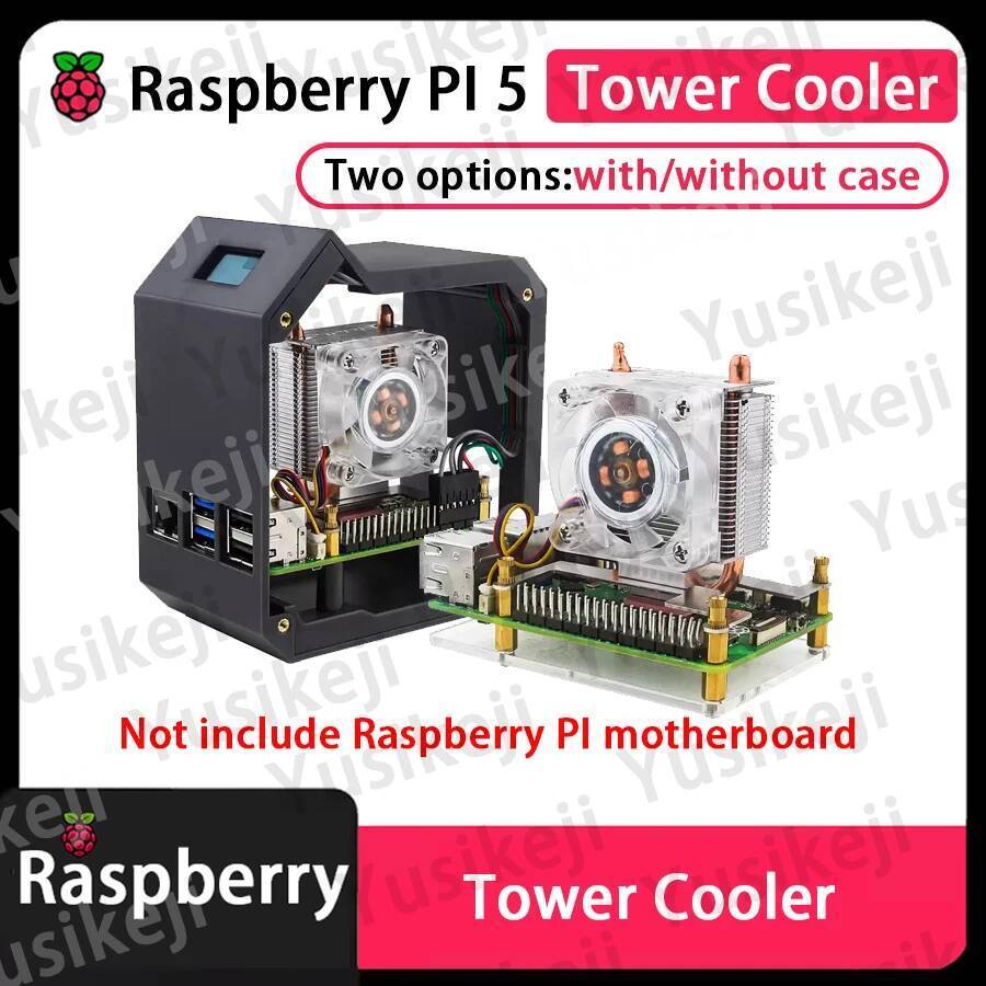 Raspberry Pi 5 ABS Mini Tower กรณีท่อทองแดง Ice Tower พัดลม PWM JST ...
