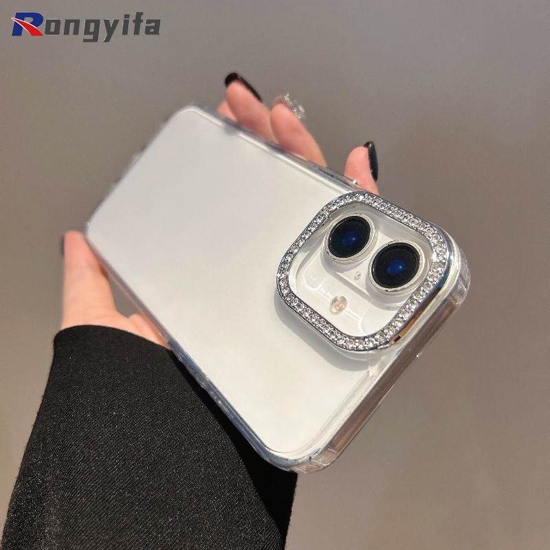 Rhinestone กรอบปลอกใสสําหรับ Samsung Galaxy S26 S25 S24 S23 S22 S21 S20 S10 Plus Ultra Edge FE ...