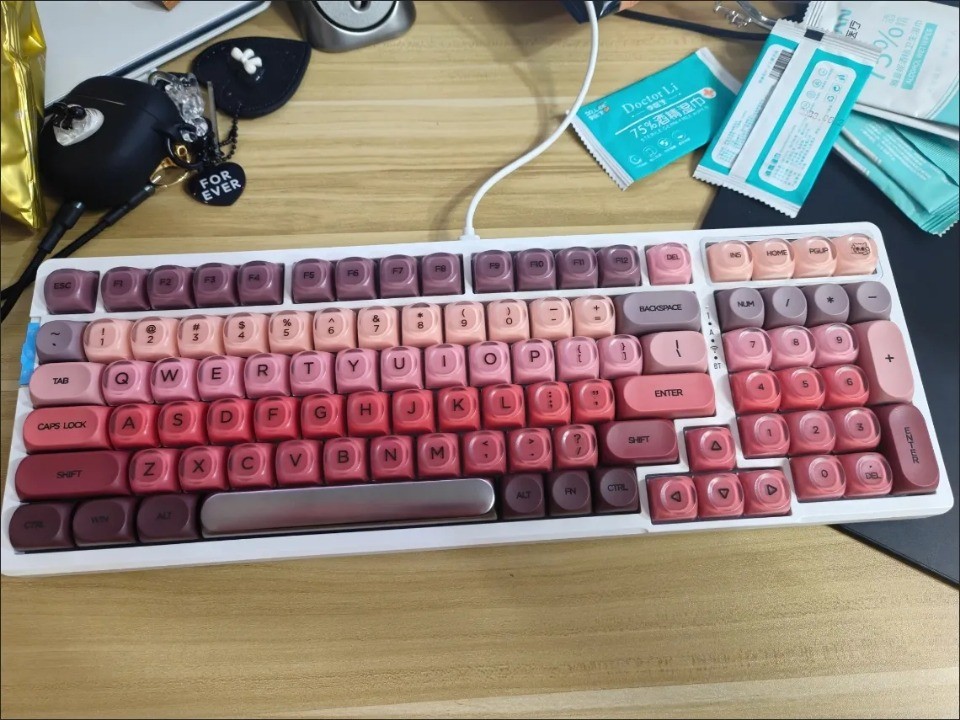 ลิปสติก Keycaps 132 คีย์ HOA โปรไฟล์ PC PBT Wooting Aula F75 RK100 ...