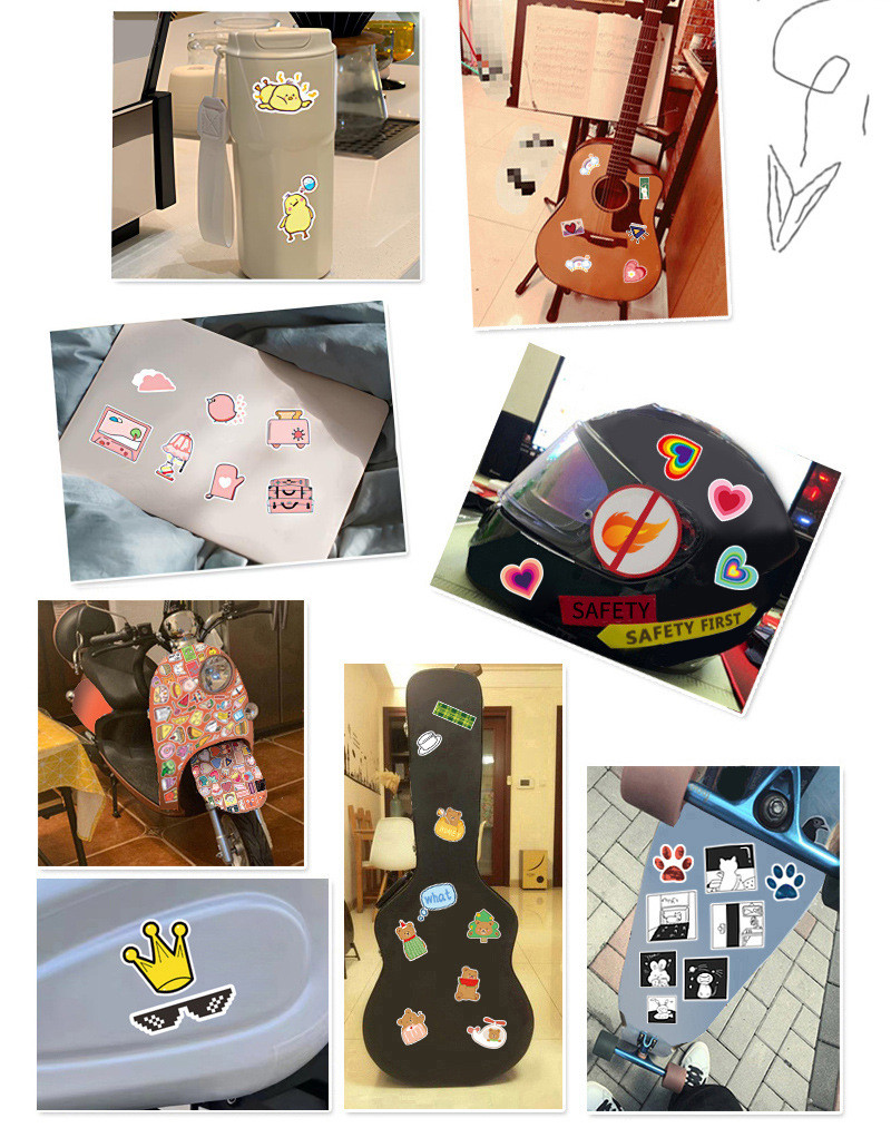 [Meow.Sensei] 50 แผ่นสีฟ้า Y2K Digital Graffiti สติกเกอร์ Retro Fresh ...