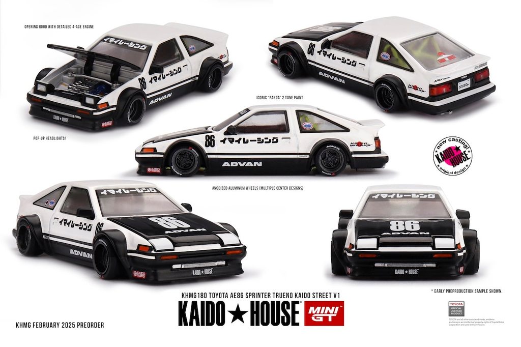 MINI GT No.180 Toyota AE86 Sprinter Trueno Kaido Street V1 KHMG180 ...