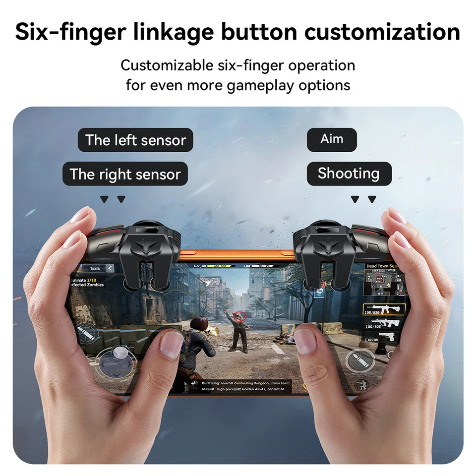 HOCO GA22 ปุ่มยิงเกมมือถือ 2 ชิ้น เพิ่มความแม่นยำ เล่นลื่น ยิงไว รองรับ ...