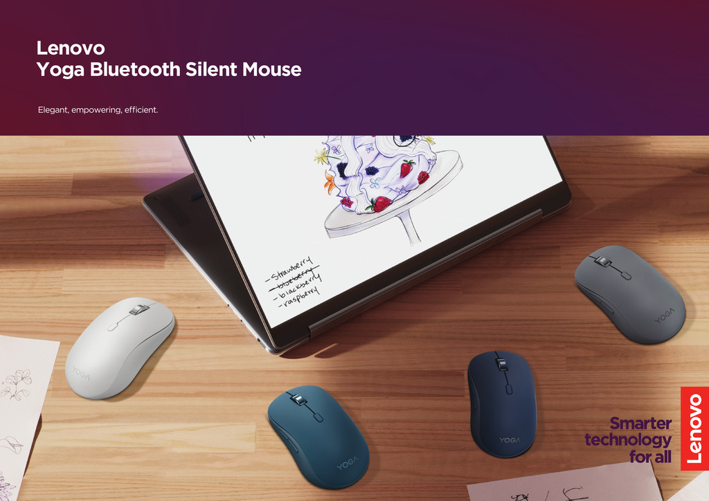 Lenovo Yoga Bluetooth Silent Mouse | เมาส์บลูทูธ | Shopee Thailand