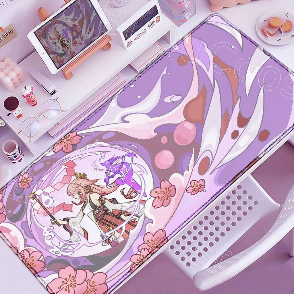 Inazuma Genshin Impact Anime Mouse Pad Gaming Yoimiya Yae Miko Kirara ...