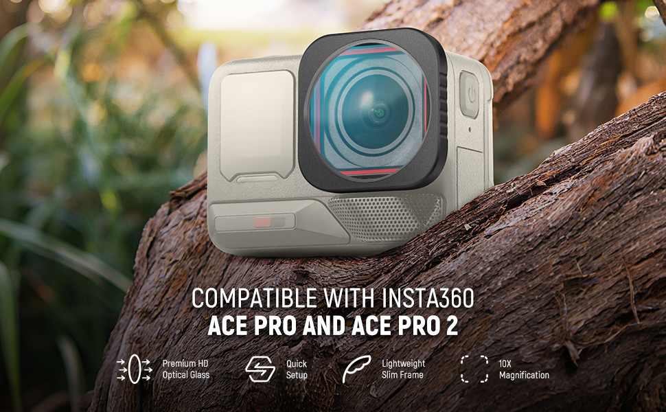 NEEWER LS-C40 10X เลนส์มาโครเข้ากันได้กับ Insta360 Ace Pro/Ace Pro 2 ...