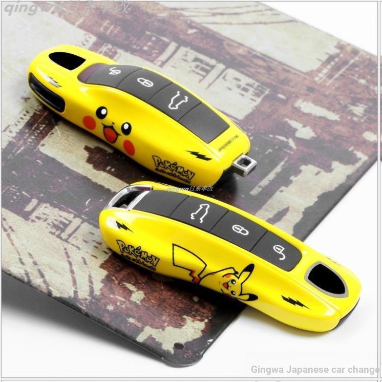 เคสกุญแจรีโมทรถยนต์ Porsche Pikachu Cayenne Panamera 911 macan 718 ...