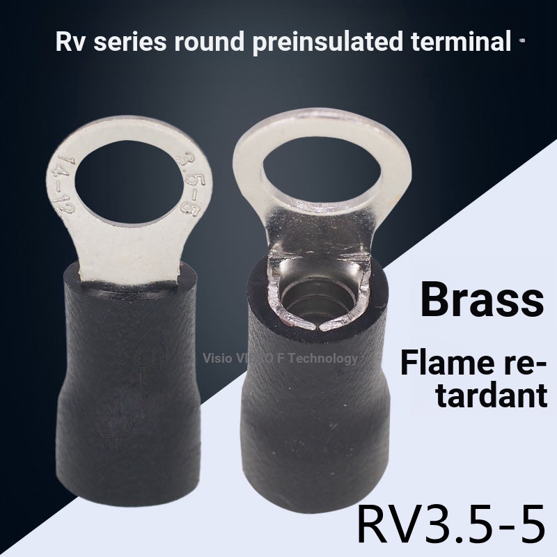 ((แพ็ค 10-30 ชิ้น) ขั้วต่อเชื่อมต่อ RV3.5-5 ทรงกลม สีแดง เหลือง น้ําเงิน ดํา | Shopee Thailand