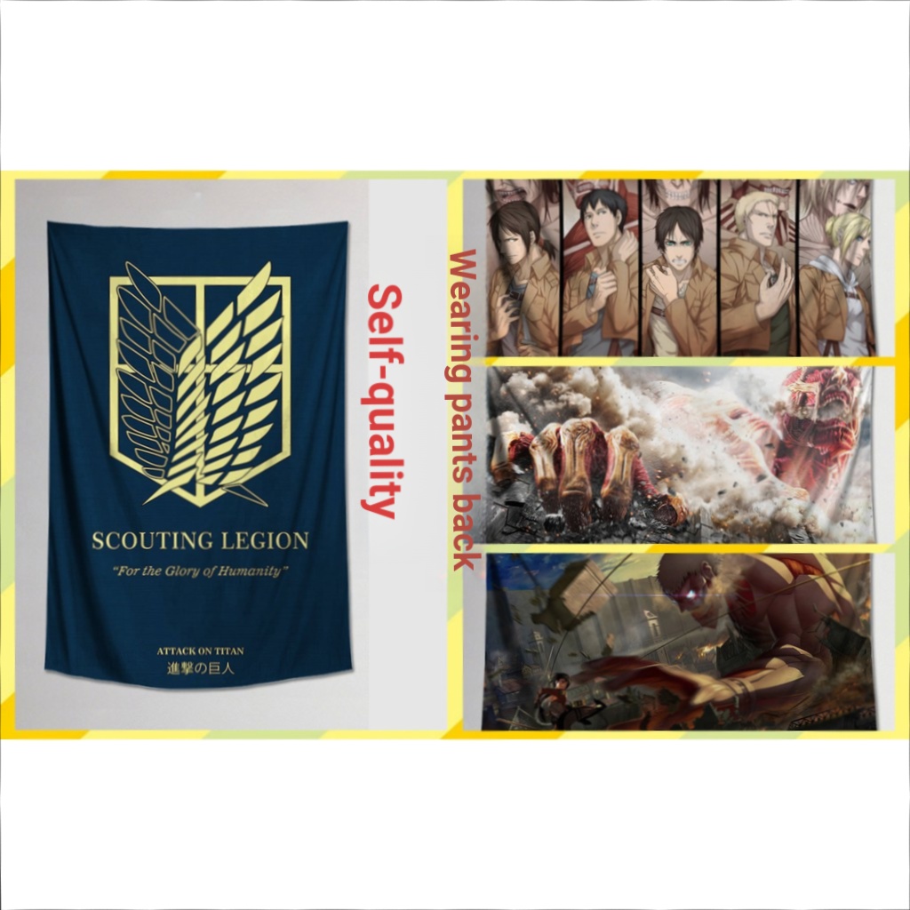 Wings of Freedom Flag Tapestry อะนิเมะ โปสเตอร์ Ellen Levi Arcaman ...