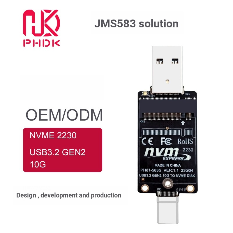PH81-583S m.2 ถึง USBA type-c Double-Headed Solid State Drive Box อะแดป ...