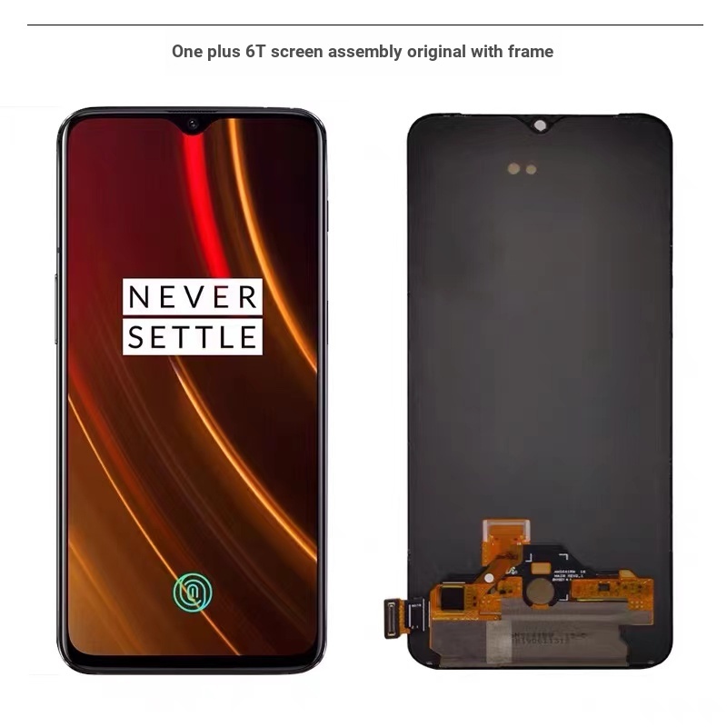ชุดประกอบหน้าจอสัมผัส LCD ดิจิไทเซอร์ 1+6T สําหรับ Oneplus 6T A6010 ...