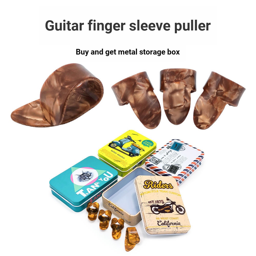 กีตาร์ Picks Finger Cots ขวามือ Sweeping String Finger Cots เล็บป้องกัน ...