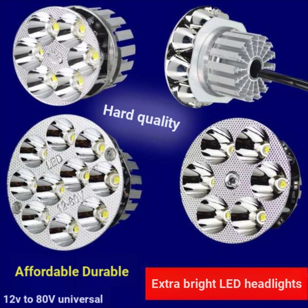 ไฟสปอตไลท์ led 12V 60V สว่างมาก ดัดแปลง สําหรับติดด้านหน้ารถมอเตอร์ไซค์ไฟฟ้า | Shopee Thailand