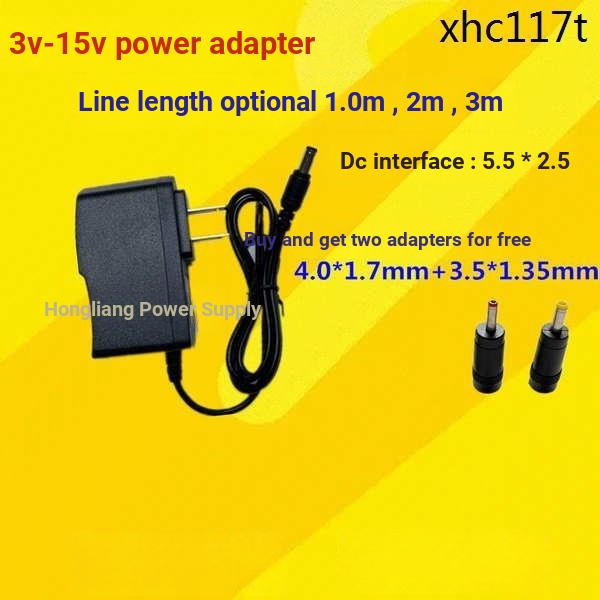 · อะแดปเตอร์ควบคุมแรงดันไฟฟ้า 3 เมตร 3V 5V6V7V 9V0.5 A12V1A1.5 A15V2A ...