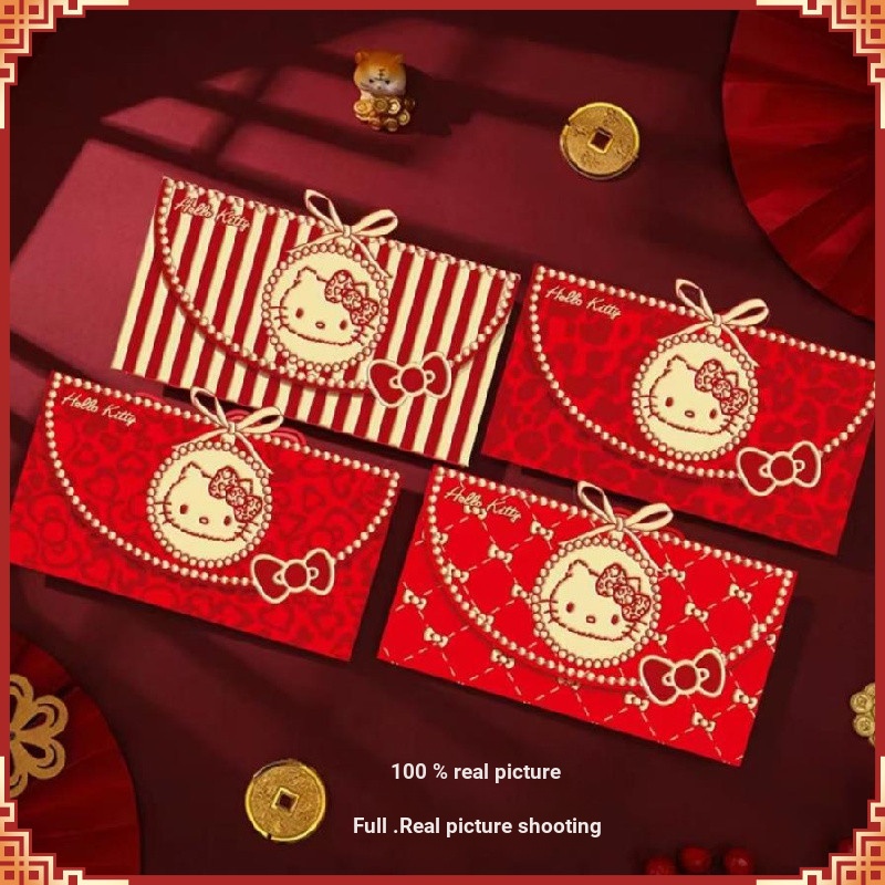 Hello Kitty ปีใหม่ Gilding High-End Texture ซองจดหมายสีแดง Profit ปิด ...