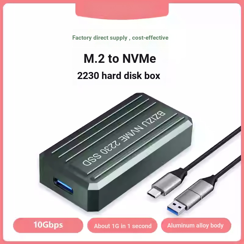 Nvme Agreement 2230/2242/2260/2280 M2 Solid State Mobile Hard Disk Box Turn type-c External Read ...
