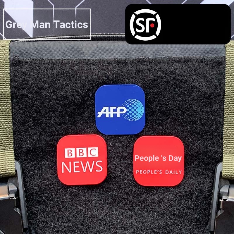 ที่กําหนดเองMetal Bbc ข่าวทุกวัน AFP Velcro 三维 Velcro Patch /Badges ...