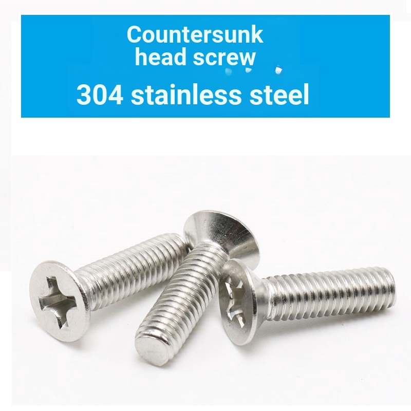 3140 > [M3 M4] 304 สแตนเลสหัวจม/สกรูแฉกหัวแบน | Shopee Thailand