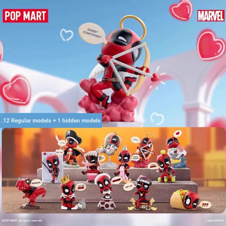 Popmart Marvel Deadpool Series กล่องตาบอดตัวเลขอินเทรนด์ของเล่นตุ๊กตา ...