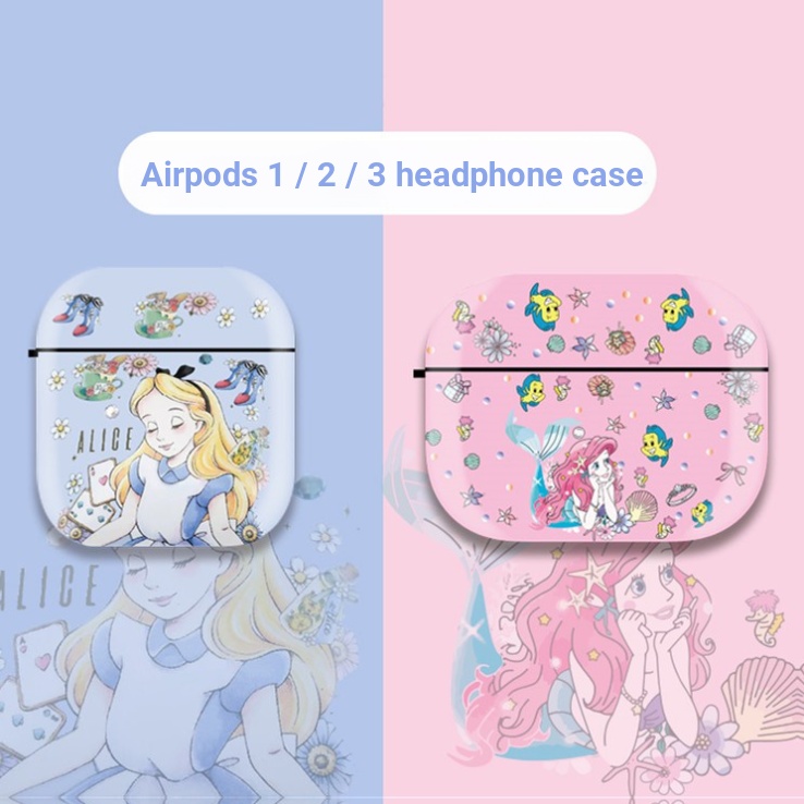 Alice เคสหูฟัง เคสหูฟังลายการ์ตูน Little Mermaid Alice in Wonderland เค ...