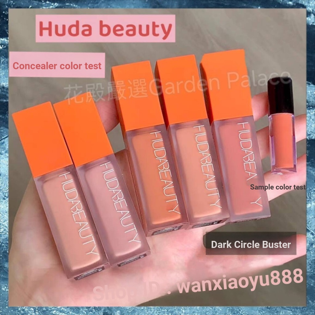 Huda beauty Eye Concealer พีช/มะม่วงการแก้ไขสี Test Color Sample ...