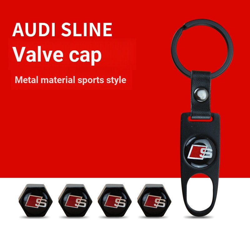 เหมาะสําหรับ Audi Valve Cap A3 A4L A5 A6L Q3 Q5L ดัดแปลง S โลหะ Anti-theft ยางหมวก | Shopee Thailand